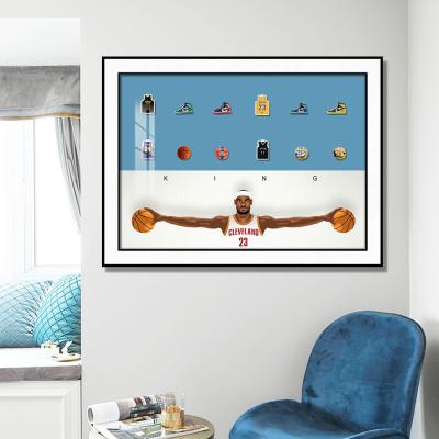 China Modern Basketball Star Wall Art in Electric Format for Office and Bedroom Decoration for sale