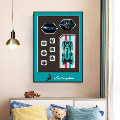 China Customized Color Electric Design for Modern 3D Block Car Wall Painting in Living Room for sale