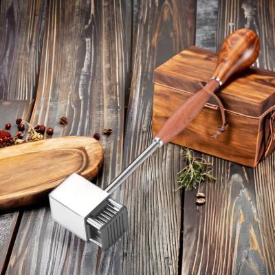 China 36-Blade Stainless Steel Meat Tenderizer Kitchen Tool for Steak and BBQ Metal Hammer for sale