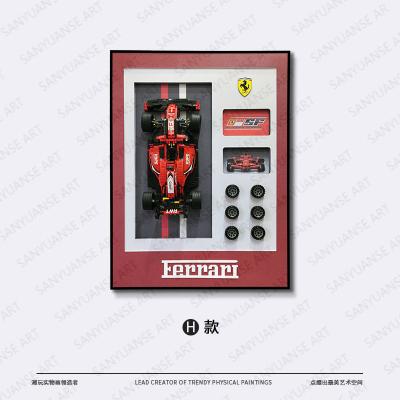 中国 スタイリッシュなビルディングブロックデザイン オーダーメイド スポーツカー ウォールディスプレイフレーム 販売のため