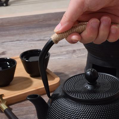 Cina Giapponese Cast Iron Tea Coffee Kettle Pot Set Perfetto per Casa Viaggi Accessoiri neri in vendita