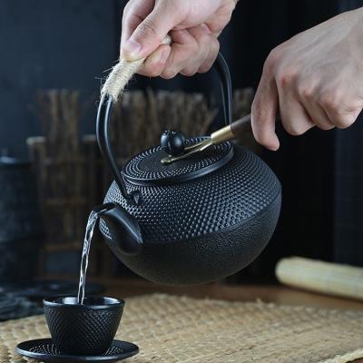 Cina Giapponese Cast Iron Tea Coffee Kettle Pot Set Perfetto per Casa Viaggi Accessoiri neri in vendita