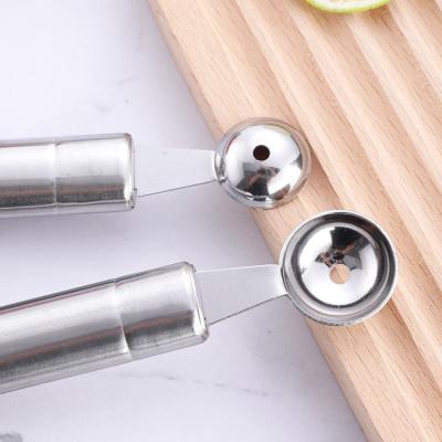 China Stainless Steel Double Ball Watermelon Carving Knife Set for Fruit Vegetable Decoration for sale