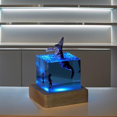 China Direct Ocean Night Lamp Resin Atmosphere Table Light for Kids' Bedroom Made of BAMBOO for sale