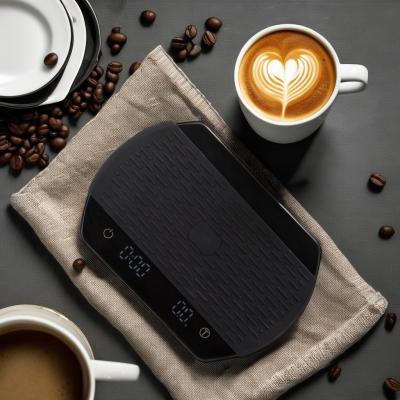Cina Stile di design minimalista 3kg/0.1g Compatta Scala elettronica per il caffè a goccia con timer nero in vendita