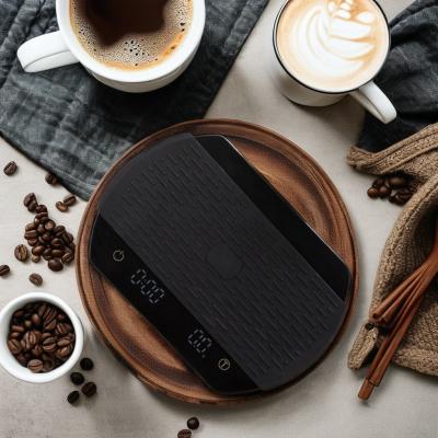 Cina Stile di design minimalista 3kg/0.1g Compatta Scala elettronica per il caffè a goccia con timer nero in vendita