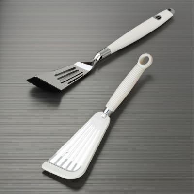 China Food Set Stainless Steel Slotted Turner Heat Resistant Spatula for Nonstick Cookware for sale