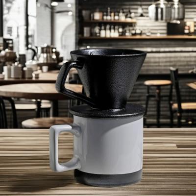 China Classic Design Ceramic Coffee Maker with Porcelain Mug and Custom Pour over Dripper Set for sale