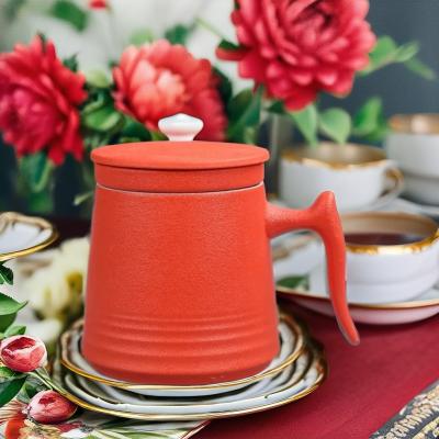 China Photos Business Gifts Luxury 900cc Ceramic Tea Pot Set with Coffee Cups and Saucers for sale