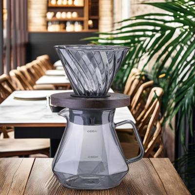 Cina 400 ml di vetro ad alto borosilicato Espresso Versare Caffè Servitore Calore Resistenza gocciolante tazza in vendita