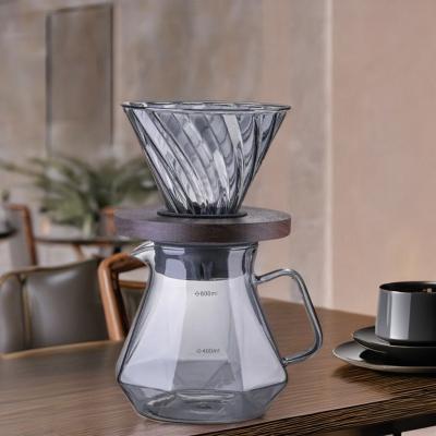 Cina 400 ml di vetro ad alto borosilicato Espresso Versare Caffè Servitore Calore Resistenza gocciolante tazza in vendita