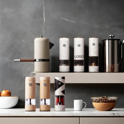 China Salt Pepper Mills with Ceramic Burr Core Stainless Steel Mini Electric Grinder Set ' Needs for sale