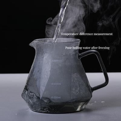 Cina Tazza per gocciolante di vetro ad alto borosilicato per versare sopra il caffè 400 ml di capacità resistente al calore in vendita