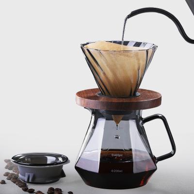 Cina Tazza per gocciolante di vetro ad alto borosilicato per versare sopra il caffè 400 ml di capacità resistente al calore in vendita