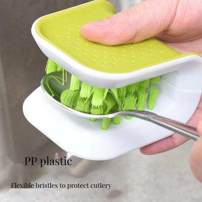 China Multi-Functional Scrub Brush for Toilet and Kitchen Knives Durable Nylon Hand Design for sale
