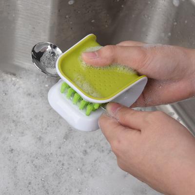 China Multi-Functional Scrub Brush for Toilet and Kitchen Knives Durable Nylon Hand Design for sale