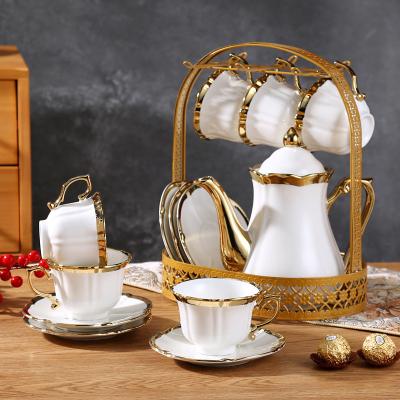 Cina Set di tazze da tè in ceramica di lusso europeo per gli amanti del caffè a casa e in ufficio in vendita