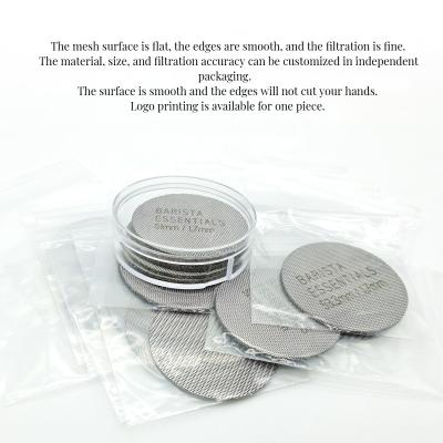 China Gepersonaliseerde grootte roestvrij staal koffiefilter 58mm Grootte Mesh oppervlak Thee gestopte melk Te koop