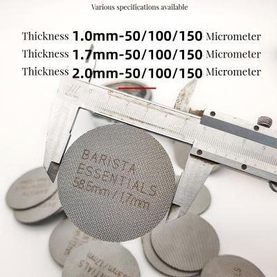 China Gepersonaliseerde grootte roestvrij staal koffiefilter 58mm Grootte Mesh oppervlak Thee gestopte melk Te koop