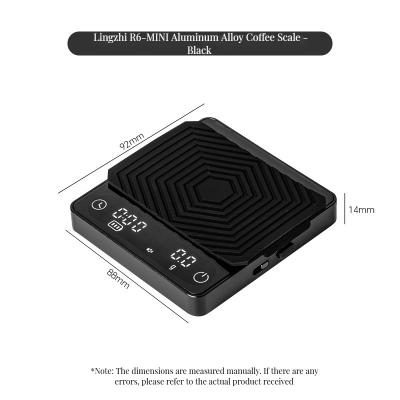 Cina Scala digitale del caffè 2kg/0.1g Dimensione personalizzata Timer ricaricabile ABS Design per attrezzi da tè in vendita