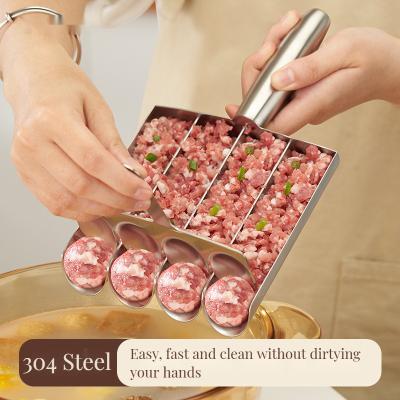 Cina Cucina domestica senza sforzo Disegno tradizionale Non-Stick Meatball Maker Set con cucchiaio manuale in vendita