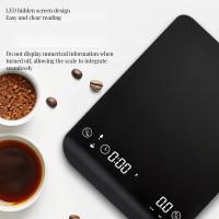 China 2024 Rechargeable 3kg Capacity Coffee Scale with Timer Functionality and Round Design for sale