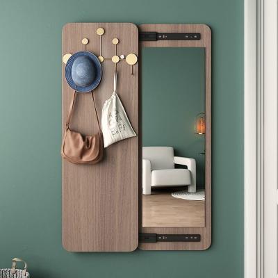 China Modern Home Decorative Full Body Wall Mirror with Coat Rack and Hidden Sliding Design for sale