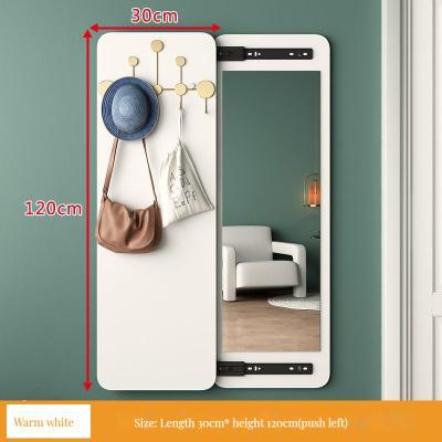 China Modern Home Decorative Full Body Wall Mirror with Coat Rack and Hidden Sliding Design for sale