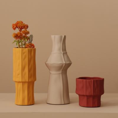 China Ceramic Home Goods Vases Nordic Creative Art White for Commercial Buyers Gifts Stores for sale