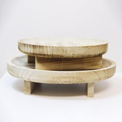 China Wood Display Stool for Baking Dishes Kitchenware Showcase Eco-Friendly Customizable for sale