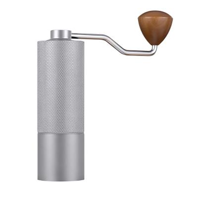China Roestvrij staal houten handvat handleiding Espresso grinder C2 in moderne draagbare set zwart Te koop