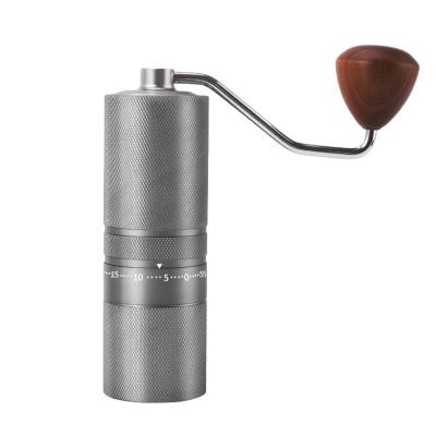 China Stainless Steel Wood Handle Manual Espresso Grinder Al-Alloy C2 for Coffee Tea Tools for sale