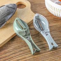 China Logo Customized Kitchen Small Tools Fish Scale Removal Tool with Lid Scraper and Brush for sale