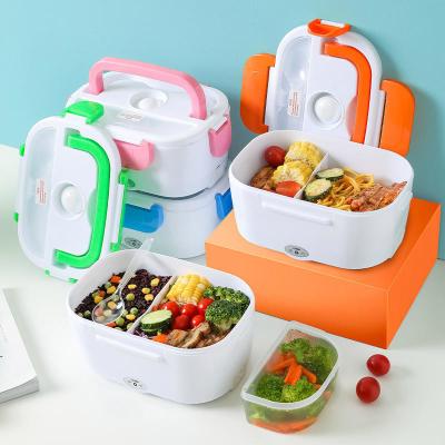 China 1300ML Portable Plastic Lunch Box with USB Heating Feature for Kids Four Compartments for sale