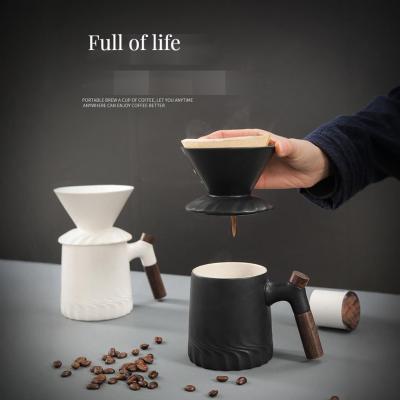 China Classic Porcelain Ceramic Coffee Dripper Set for Timeless Brewing and Manual Pour over for sale