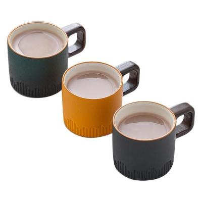 Cina Country Design Tazza in ceramica da 50 ml con presa in legno e cucchiaio per viaggi all'aria aperta duraturi in vendita