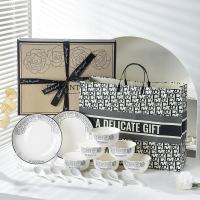 China Dinnerware Sets Exquisite Smooth Stoneware Tableware with Customized Bowls and Plates for sale