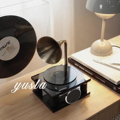 China Abstract Pattern Art Deco Hand Engraved Record Player for Home and Hotel Decoration for sale