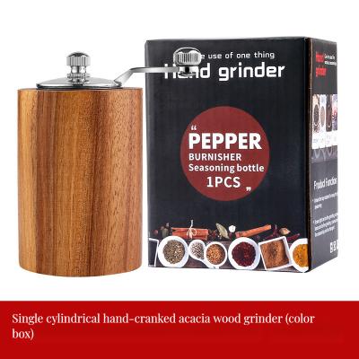 China Adjustable Coarseness Household Pepper Mill Refillable Grinding Bottle for Kitchen for sale