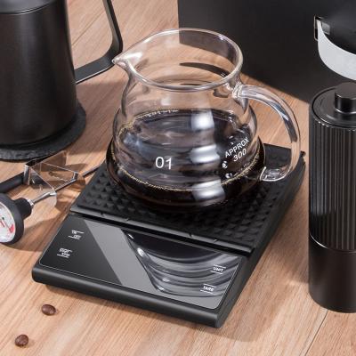 Cina Scala di pesatura domestica con LID 3kg/0,1g per versare sopra il timer del caffè batteria LCD retroilluminata in vendita