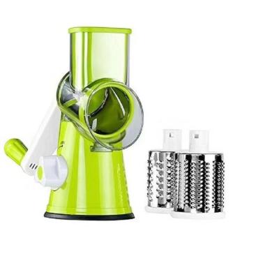 China Plastic Tabletop Kitchen Rotary Drum Grater for Vegetable Food Potato Cheese Slicing for sale