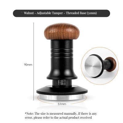 Cina Barista' Essential Dimensione regolabile 51/53/58mm Coffee Tamper Set con maniglia in legno massello in vendita