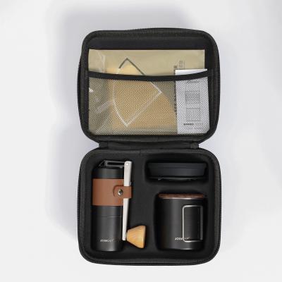 China Home Stainless Steel Travel Coffee Maker Set Classic Manual Hand Grinder and Pour Pot for sale