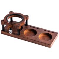 China Foam Milk Function Elegant Solid Wood Coffee and Tea Tool Stand with Tamping Station for sale