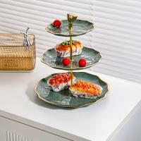 China 10-Inch White Ceramic Plate 3-Layer Disposable Plates Tableware for Valentine's Day Easter for sale