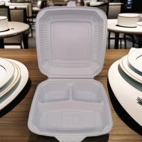 China Simplicity Style Biodegradable Disposable Food Container Square Plastic Lunch Boxes for sale