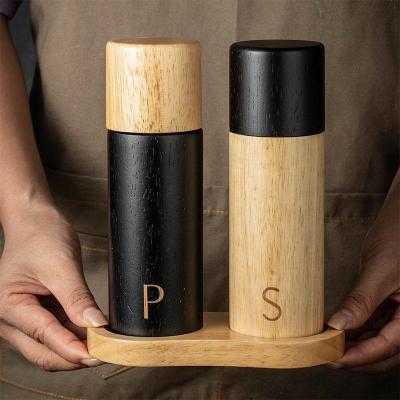 Cina Home Cucina Essenziale 7 pollici di legno di quercia di sale e pepe mulino set con nucleo di ceramica in vendita