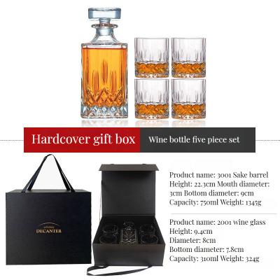 China Stylish Lead-Free Crystal Old Fashioned Decanter for Whiskey Serving in Bars and More for sale