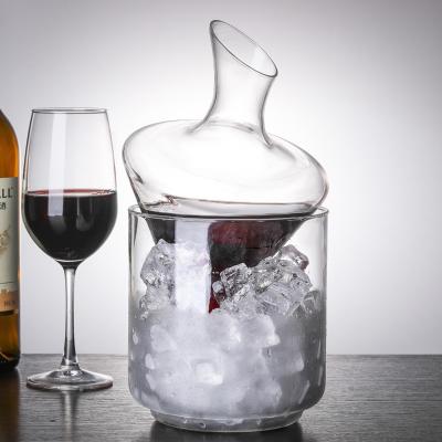 China Decanter Bottle Clear High Borosilicate Glass 1000ml with Elegant and Modern Design for sale