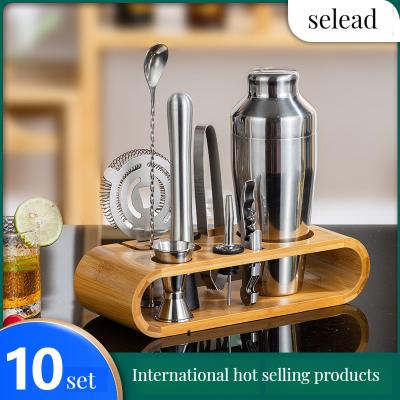 China Bar Tools Type Cocktail Shakers Stainless Steel Margarita Mixer and Disposable Bamboo for sale